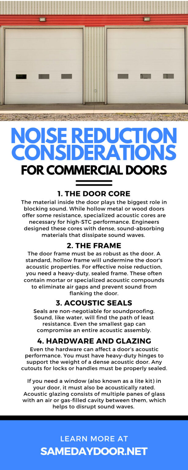 Noise Reduction Considerations for Commercial Doors - Same Day Door Service